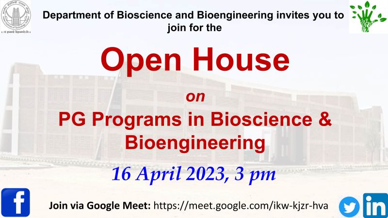 Bioscience and Bioengineering, IIT Jodhpur on LinkedIn: The Department ... Bioscience and Bioengineering, IIT Jodhpur on LinkedIn: The Department ...