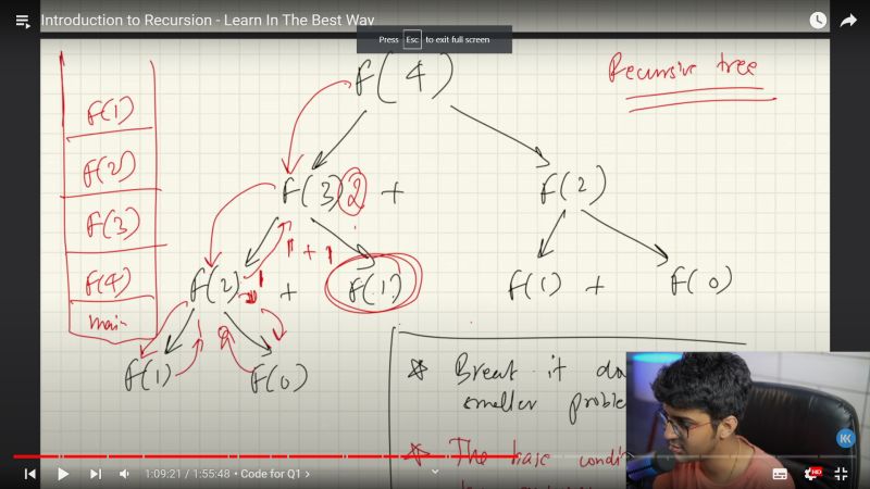 Learned recursion and recursion from Kunal Kushwaha. | Mayank ... Learned recursion and recursion from Kunal Kushwaha. | Mayank ...
