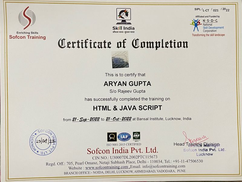 Aryan Gupta on LinkedIn: #webdevelopment #html #javascript #learningjourney Aryan Gupta on LinkedIn: #webdevelopment #html #javascript #learningjourney