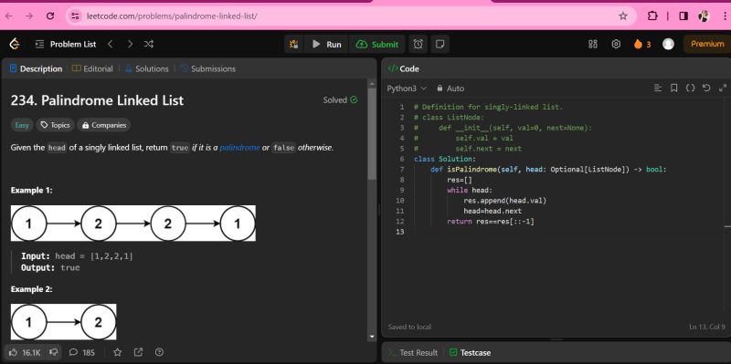 Leetcode Day 23/100: Palindromes in Linked Lists | Osama Ghaffar posted ... Leetcode Day 23/100: Palindromes in Linked Lists | Osama Ghaffar posted ...
