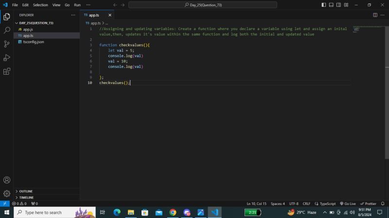 Muhammad Waheed on LinkedIn: #100daysofcode #typescript Muhammad Waheed on LinkedIn: #100daysofcode #typescript