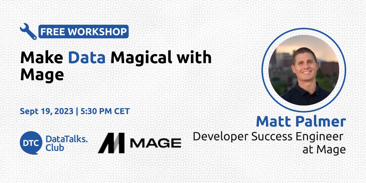 DataTalksClub on LinkedIn: In this workshop, Matt Palmer, a Developer ... DataTalksClub on LinkedIn: In this workshop, Matt Palmer, a Developer ...