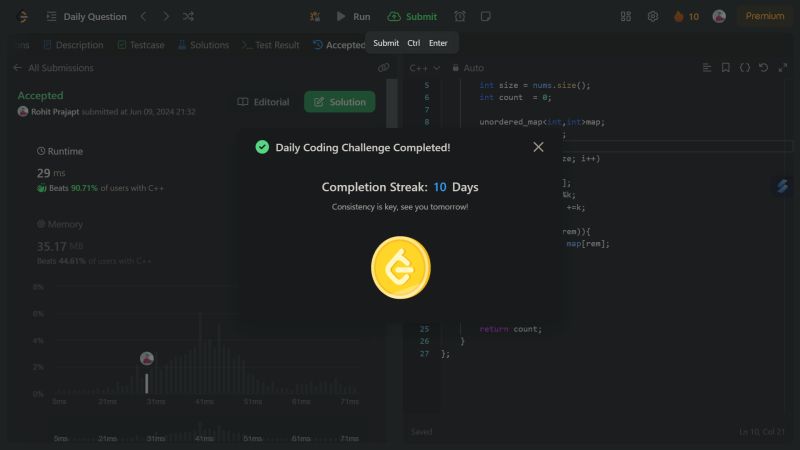 Rohit Prajapat on LinkedIn: 🌟 Achievement Unlocked: 10-Day LeetCode ... Rohit Prajapat on LinkedIn: 🌟 Achievement Unlocked: 10-Day LeetCode ...