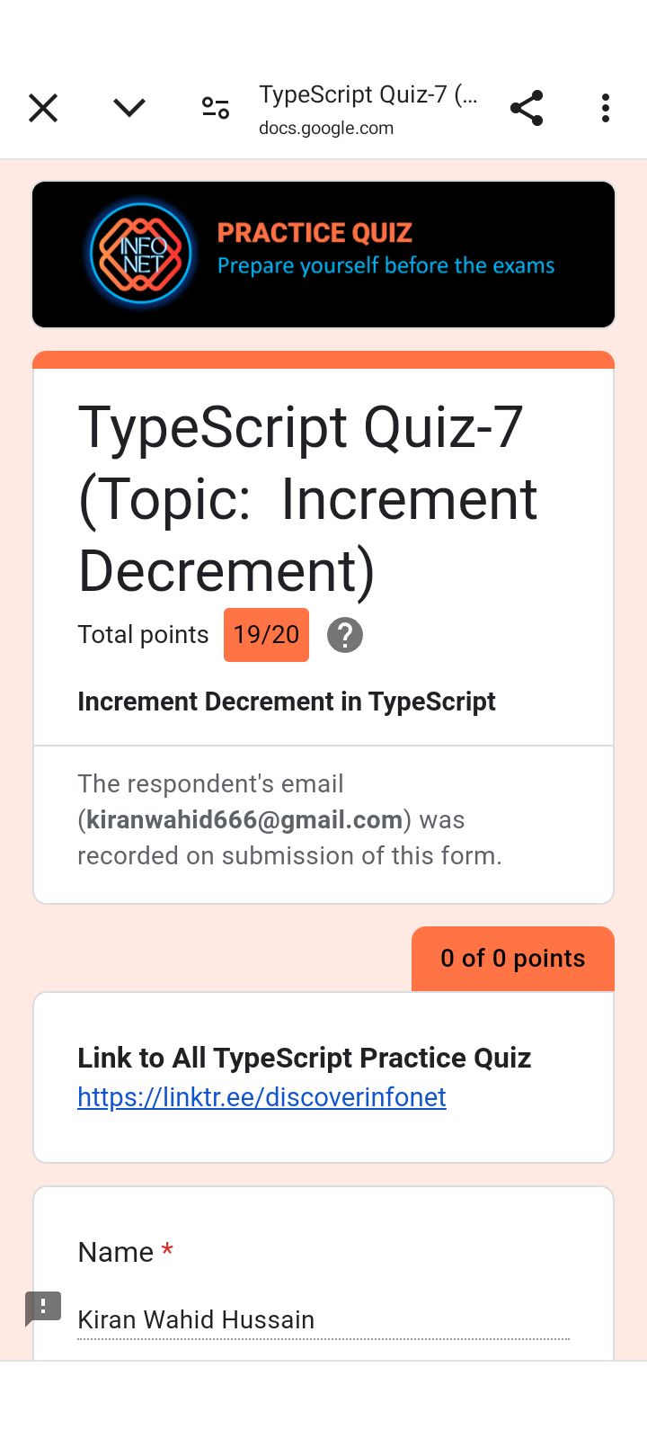 Kiran Wahid on LinkedIn: #typescript #quizz #enhanced Kiran Wahid on LinkedIn: #typescript #quizz #enhanced