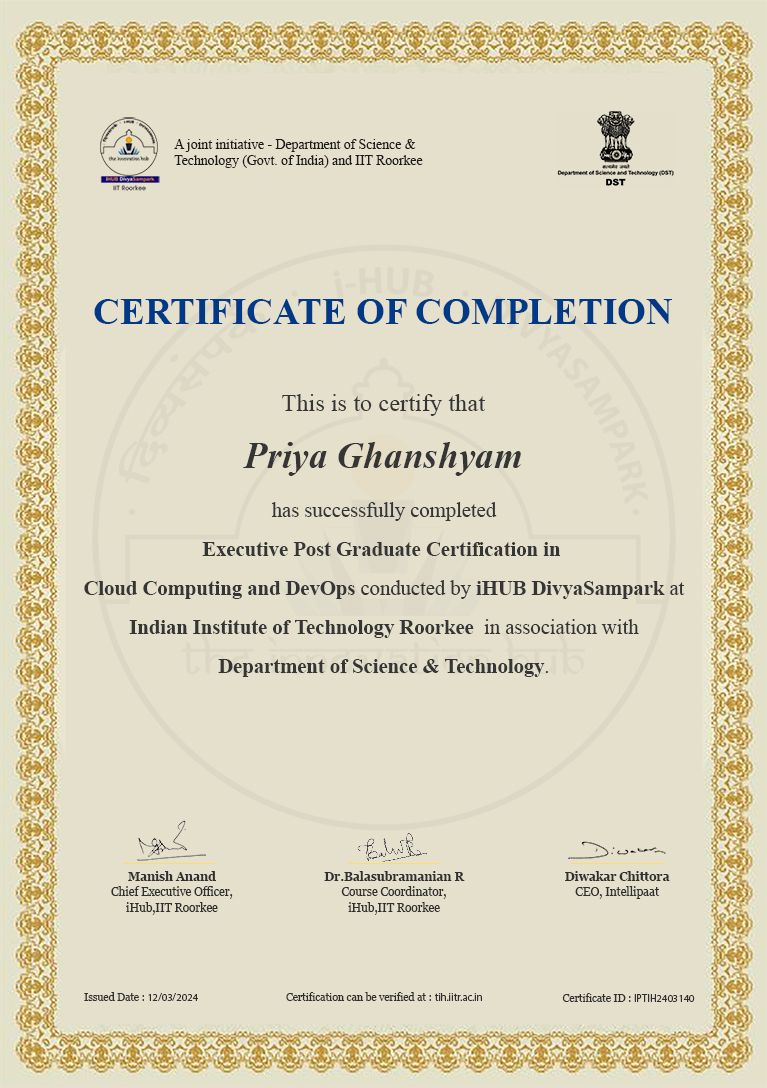 Priya Sharma G on LinkedIn: #cloudcomputing #devops #aws #azure # ... Priya Sharma G on LinkedIn: #cloudcomputing #devops #aws #azure # ...