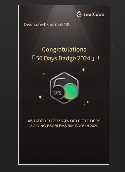 suresh sharma on LinkedIn: #leetcode #50daysofcode #programming # ... suresh sharma on LinkedIn: #leetcode #50daysofcode #programming # ...