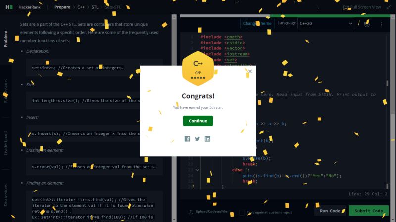 Nikhil Saxena on LinkedIn: #hackerrank #cplusplus #codingjourney #fivestars Nikhil Saxena on LinkedIn: #hackerrank #cplusplus #codingjourney #fivestars
