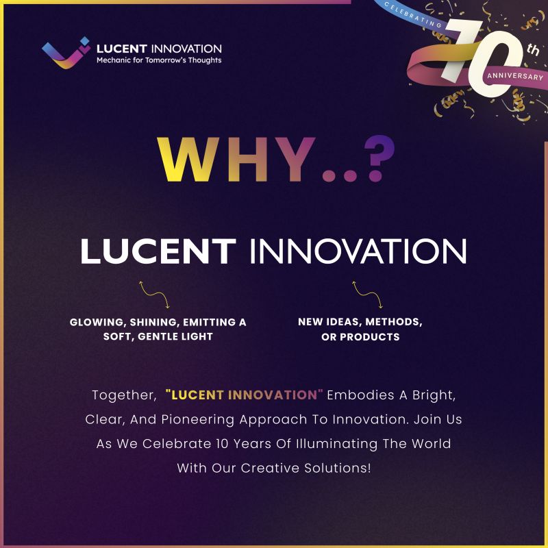 Lucent Innovation on LinkedIn: #lucentinnovation #10thanniversary # ... Lucent Innovation on LinkedIn: #lucentinnovation #10thanniversary # ...