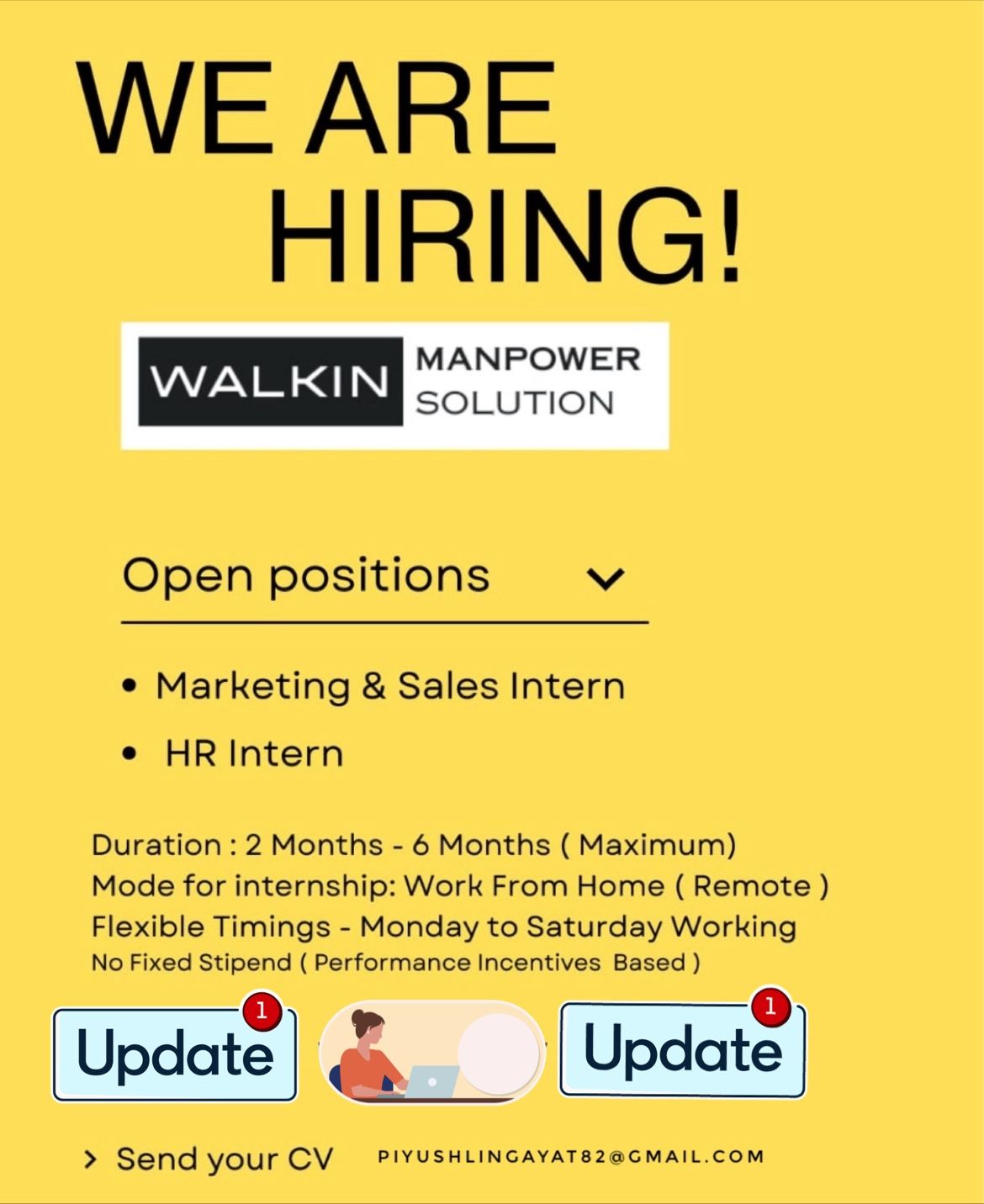 Piyush Lingayat on LinkedIn: WALKIN MANPOWER SOLUTION Mukesh Tanwar ... Piyush Lingayat on LinkedIn: WALKIN MANPOWER SOLUTION Mukesh Tanwar ...