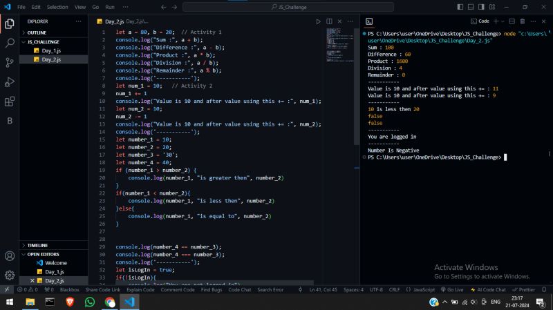 Indrakumar Rajoriya on LinkedIn: #chaiaurcode #day2 #javascript # ... Indrakumar Rajoriya on LinkedIn: #chaiaurcode #day2 #javascript # ...