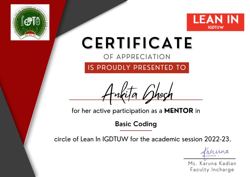 ANKITA GHOSH on LinkedIn: #mentorship #codingeducation #programming # ... ANKITA GHOSH on LinkedIn: #mentorship #codingeducation #programming # ...
