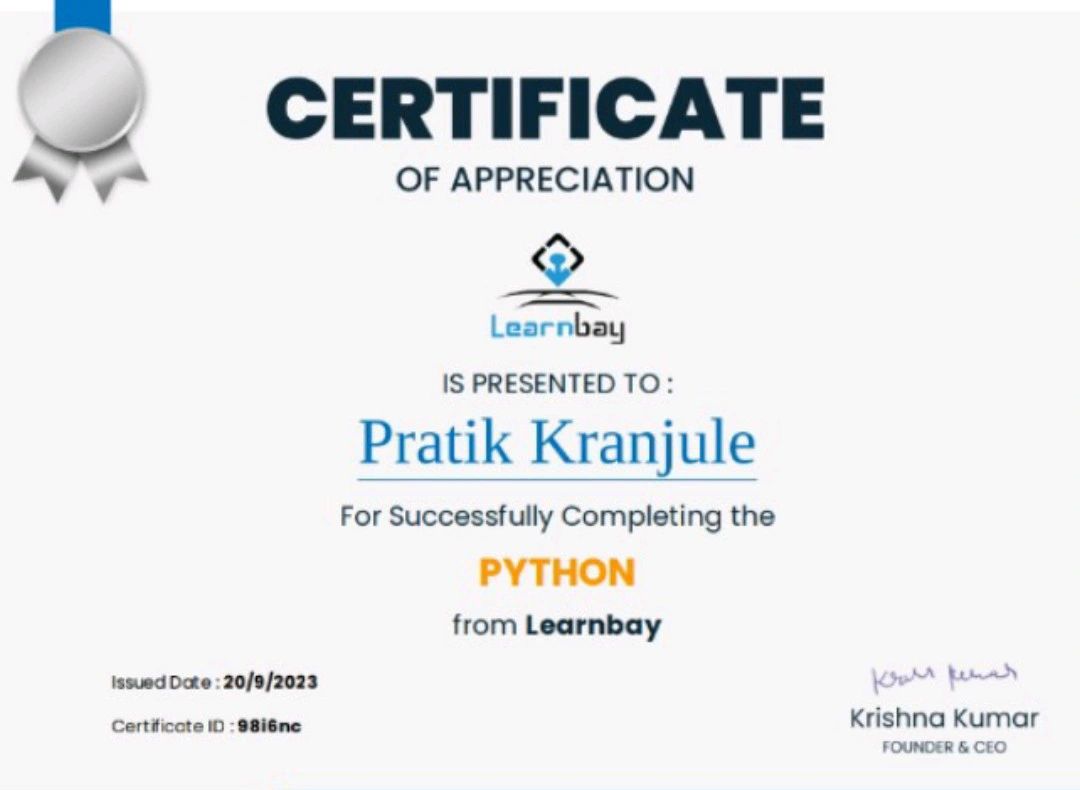 Pratik Karanjule on LinkedIn: #python #datascience #dataanalysis #learnbay Pratik Karanjule on LinkedIn: #python #datascience #dataanalysis #learnbay
