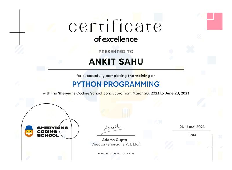 Ankit Sahu on LinkedIn: #pythoncertification #careergrowth Ankit Sahu on LinkedIn: #pythoncertification #careergrowth