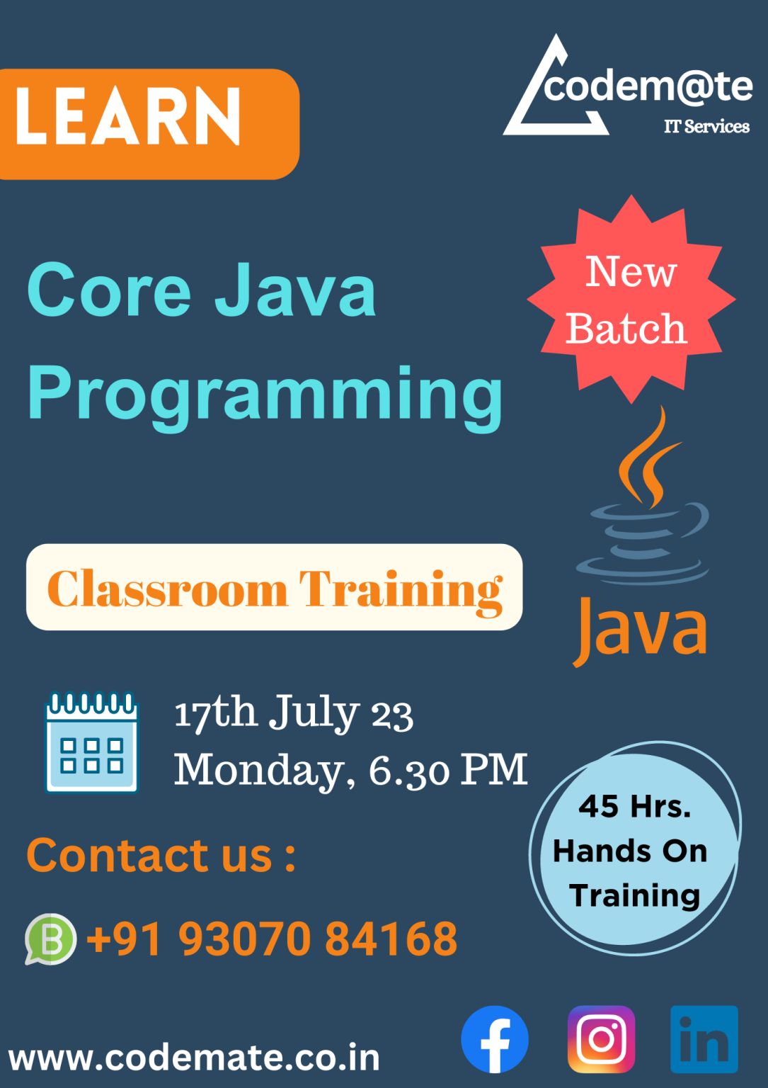 Codemate IT Services (OPC) Pvt. Ltd. on LinkedIn: #java #corejava # ... Codemate IT Services (OPC) Pvt. Ltd. on LinkedIn: #java #corejava # ...