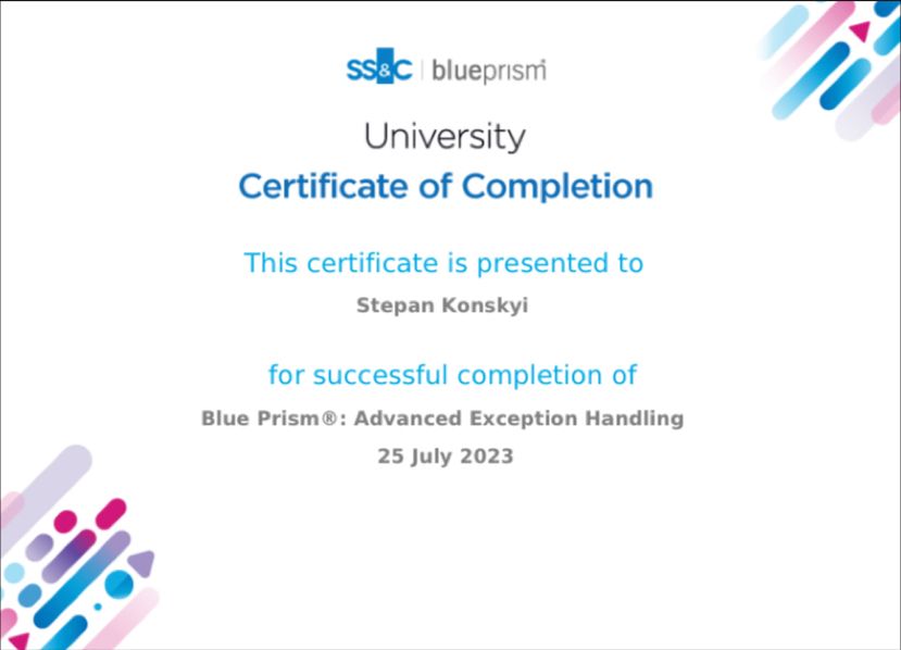 Stepan Konskyi on LinkedIn: Blue Prism®: Advanced Exception Handling Stepan Konskyi on LinkedIn: Blue Prism®: Advanced Exception Handling