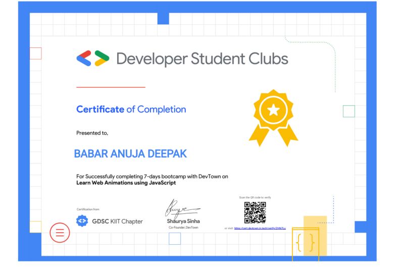 Anuja Babar on LinkedIn: #devtown #javascript #animation #google # ... Anuja Babar on LinkedIn: #devtown #javascript #animation #google # ...