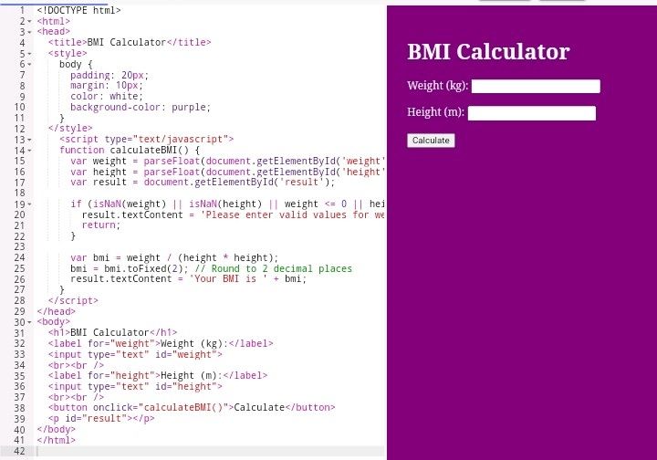 Shoaib Shaikh on LinkedIn: simple BMI calculator using html CSS JavaScript Shoaib Shaikh on LinkedIn: simple BMI calculator using html CSS JavaScript