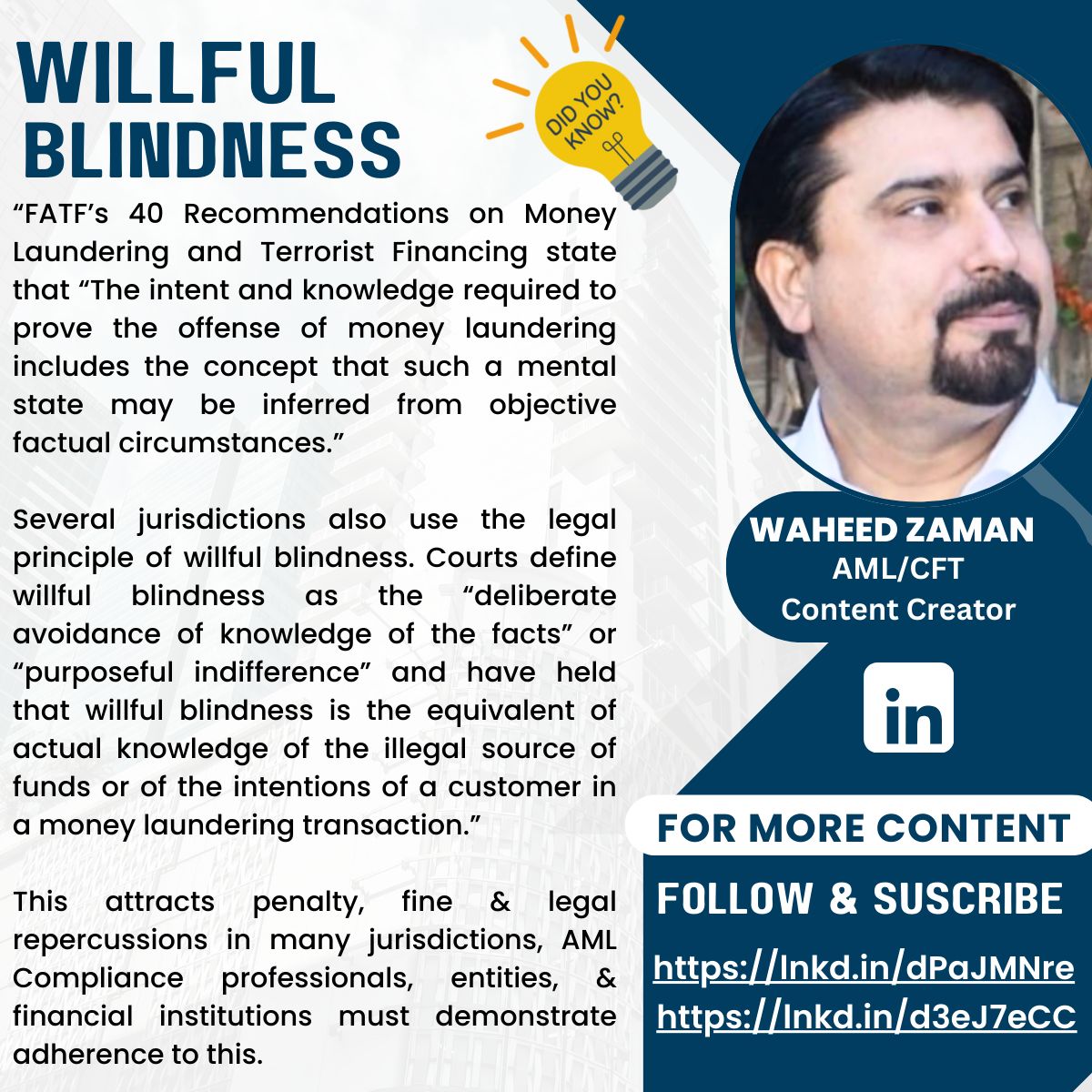 WAHEED ZAMAN-CAMS-Regional Manager-Compliance-HBL-AML on LinkedIn: # ... WAHEED ZAMAN-CAMS-Regional Manager-Compliance-HBL-AML on LinkedIn: # ...
