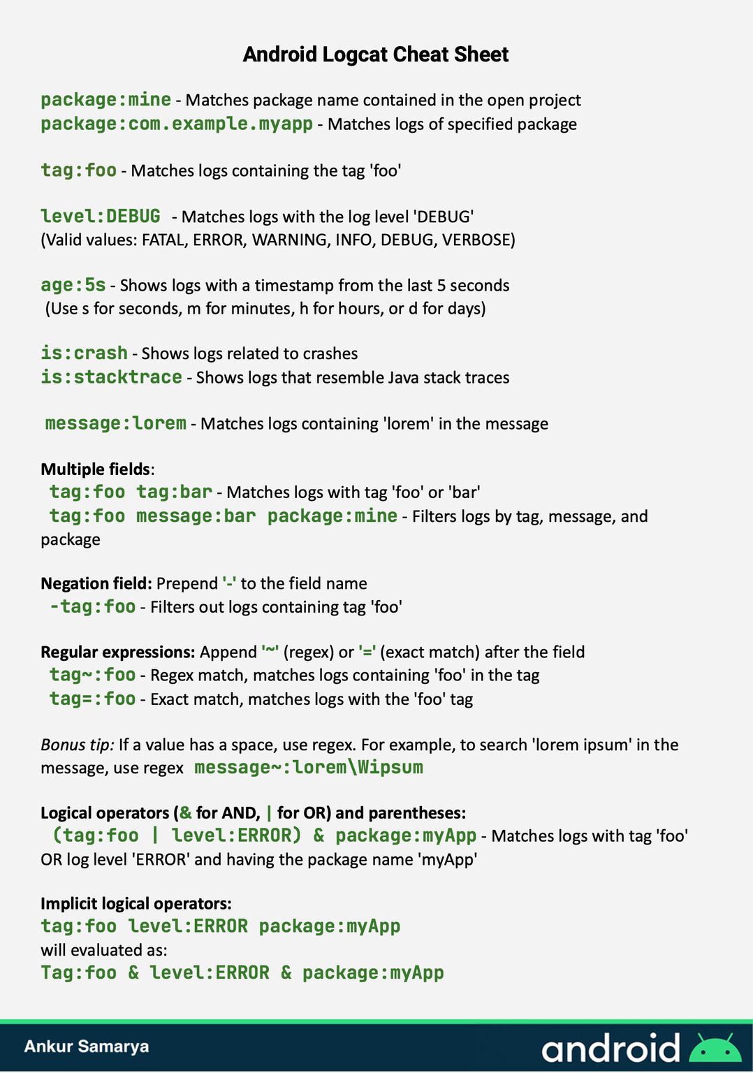 Karandeep Singh on LinkedIn: Helpful Android log guide, take a look at this Karandeep Singh on LinkedIn: Helpful Android log guide, take a look at this