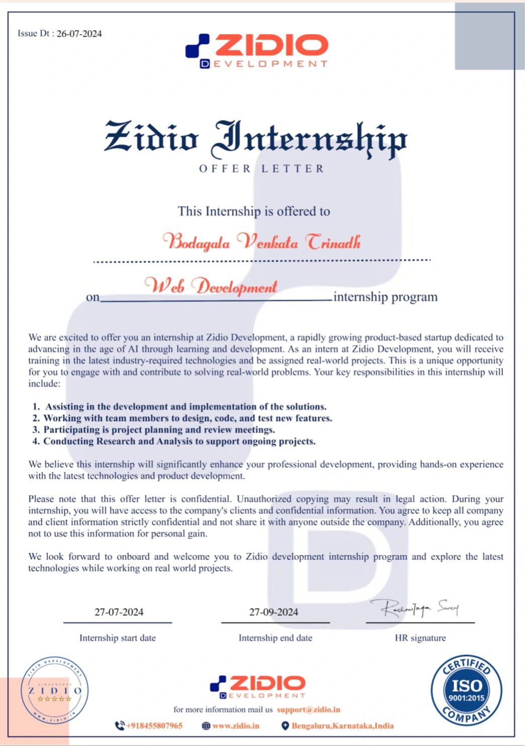 BODAGALA VENKATA TRINADH on LinkedIn: #newbeginnings #internship # ... BODAGALA VENKATA TRINADH on LinkedIn: #newbeginnings #internship # ...