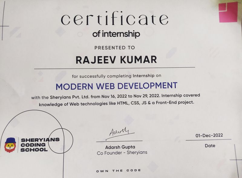 Rajeev kumar on LinkedIn: #webdevelopment #codingjourney #techskills # ... Rajeev kumar on LinkedIn: #webdevelopment #codingjourney #techskills # ...