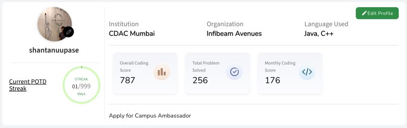 Shantanu Upase on LinkedIn: #codingjourney #geeksforgeeks #dsa # ... Shantanu Upase on LinkedIn: #codingjourney #geeksforgeeks #dsa # ...