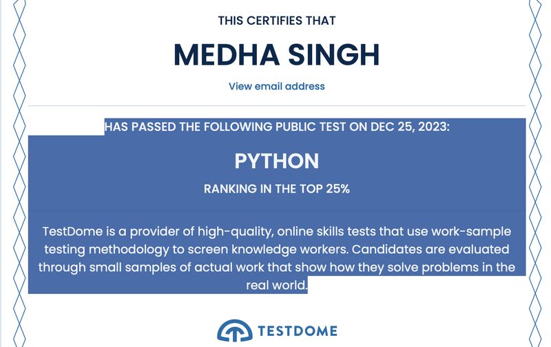 Medha Singh on LinkedIn: #codingjourney #python #problemsolving Medha Singh on LinkedIn: #codingjourney #python #problemsolving