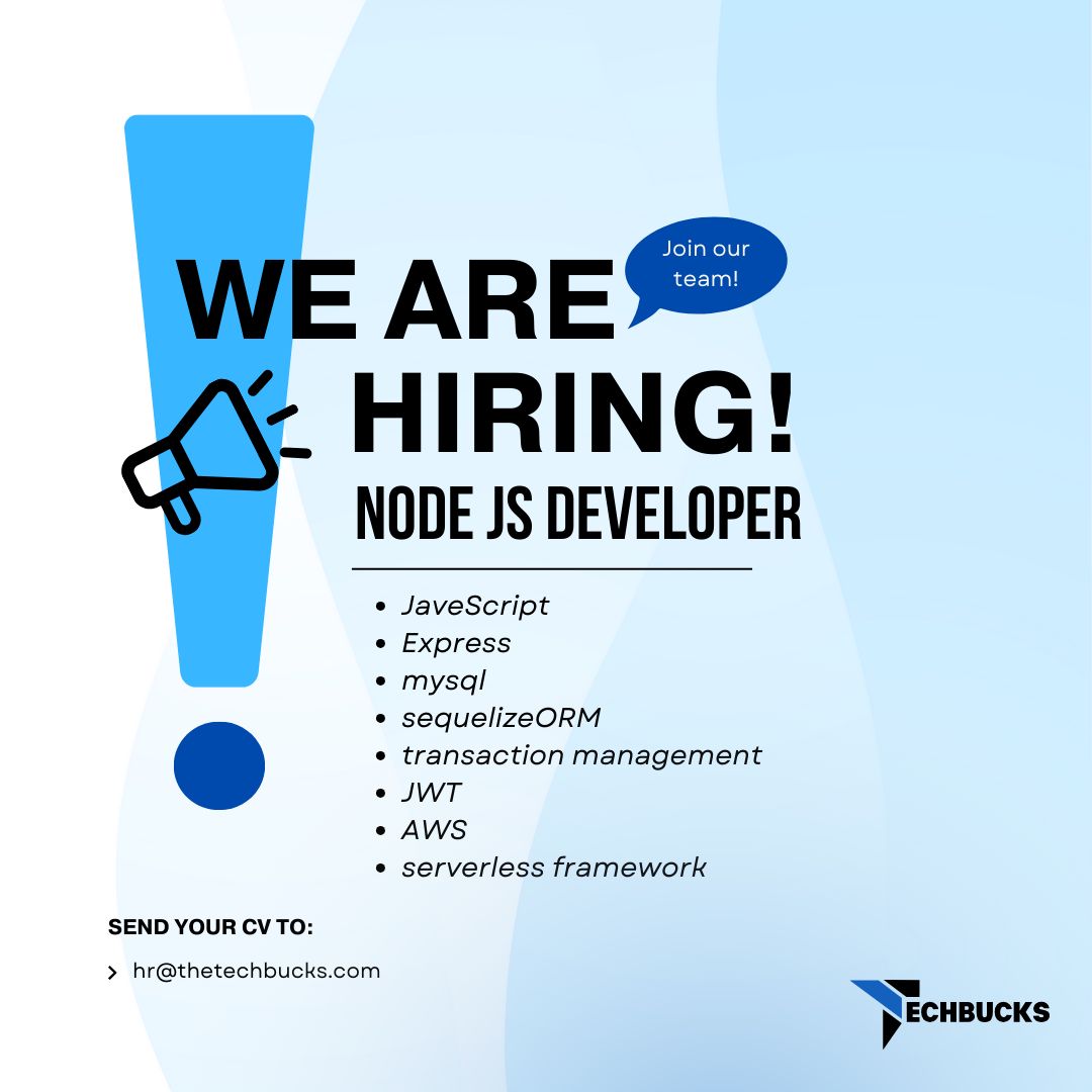 Syeda Tayyaba Hassan on LinkedIn: #nodejs #hiring #javascript #backend ... Syeda Tayyaba Hassan on LinkedIn: #nodejs #hiring #javascript #backend ...