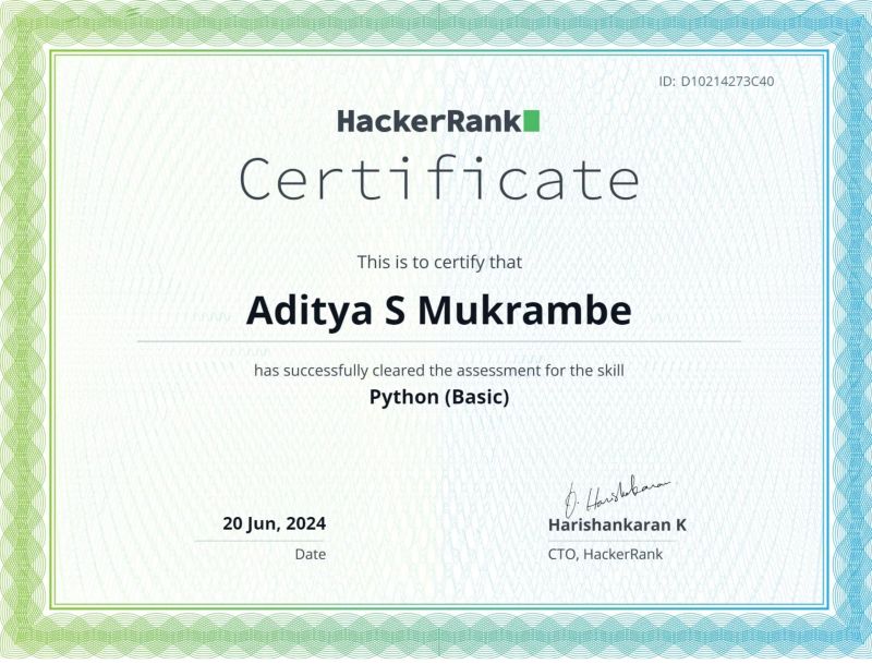 Aditya Mukrambe on LinkedIn: #python #programming #coding #hackerrank # ... Aditya Mukrambe on LinkedIn: #python #programming #coding #hackerrank # ...