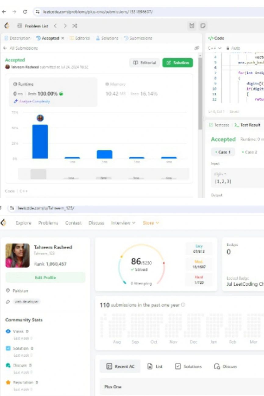 Tahreem Rasheed on LinkedIn: Today I tackled 2 leetcode problem🚀 ... Tahreem Rasheed on LinkedIn: Today I tackled 2 leetcode problem🚀 ...