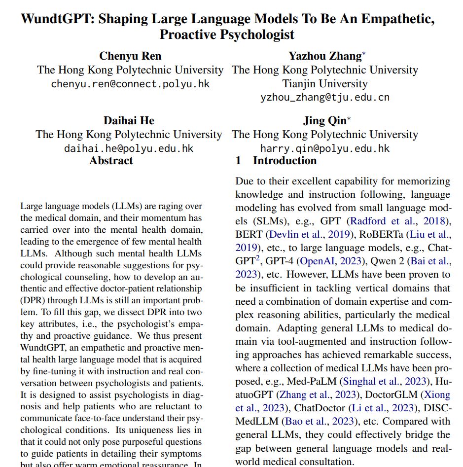 Venugopal Adep on LinkedIn: WundtGPT: Shaping Large Language Models To ... Venugopal Adep on LinkedIn: WundtGPT: Shaping Large Language Models To ...