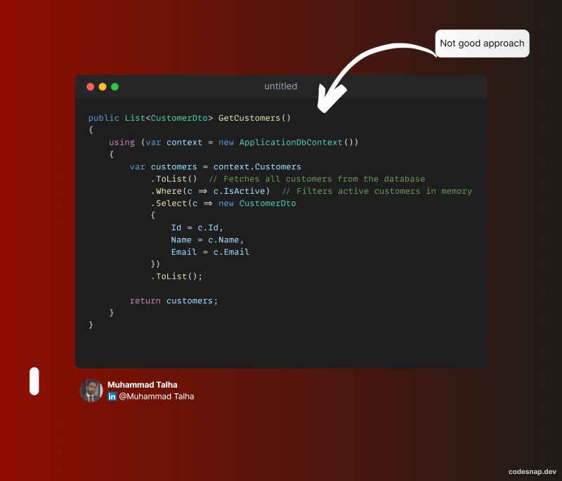 Muhammad Talha on LinkedIn: #linq #csharp #optimization # ... Muhammad Talha on LinkedIn: #linq #csharp #optimization # ...