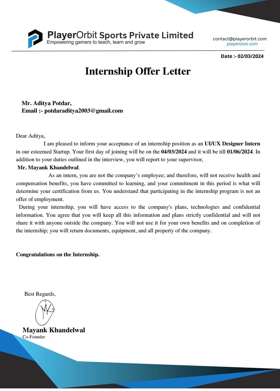 Aditya Potdar on LinkedIn: #internship #uiux #playerorbit Aditya Potdar on LinkedIn: #internship #uiux #playerorbit