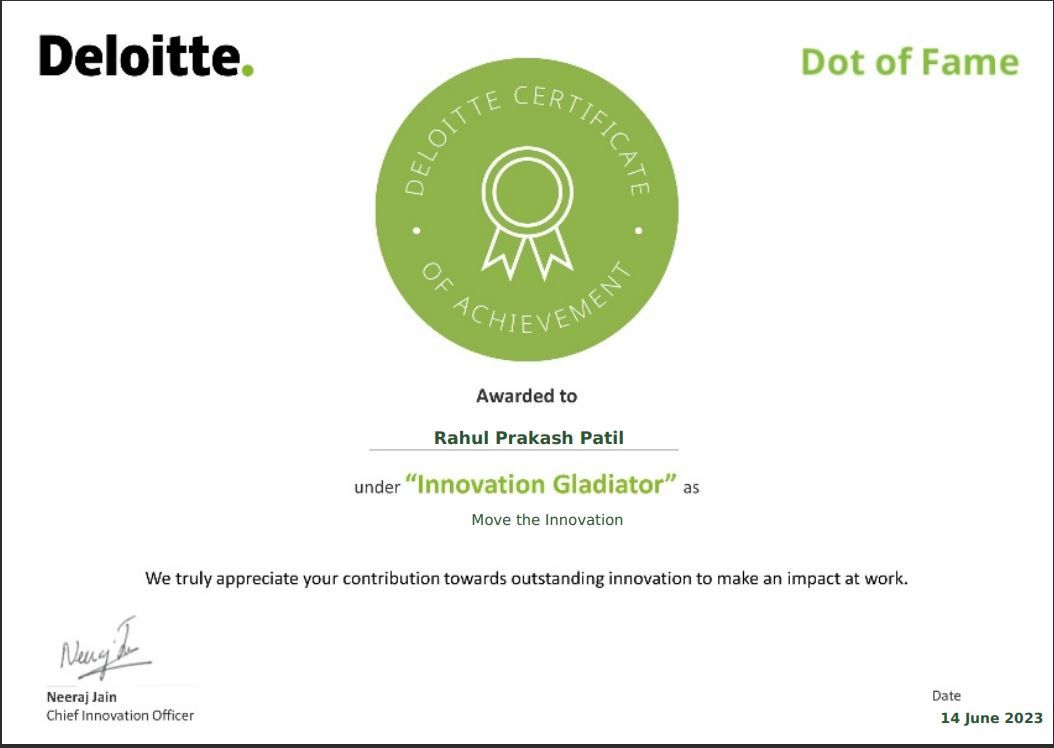 Rahul Patil on LinkedIn: #deloitteindia #deloitteconsulting # ... Rahul Patil on LinkedIn: #deloitteindia #deloitteconsulting # ...
