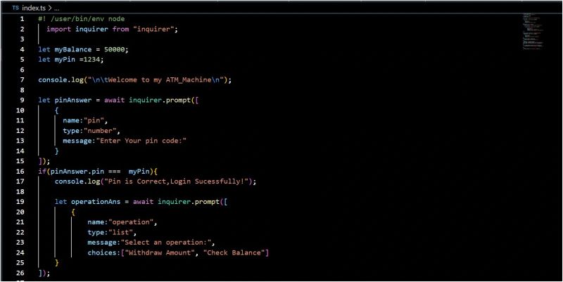 Maira fatima on LinkedIn: #atmproject #typescript #banking #efficiency ... Maira fatima on LinkedIn: #atmproject #typescript #banking #efficiency ...