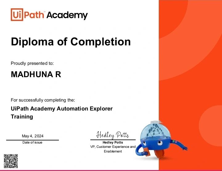 Madhuna R on LinkedIn: #uipath #automation #training #certification Madhuna R on LinkedIn: #uipath #automation #training #certification