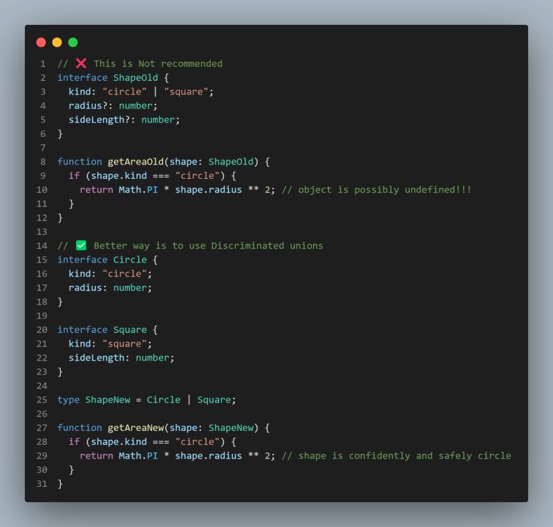 What is discriminated union in TypeScript? | Max Shahdoost posted on ... What is discriminated union in TypeScript? | Max Shahdoost posted on ...