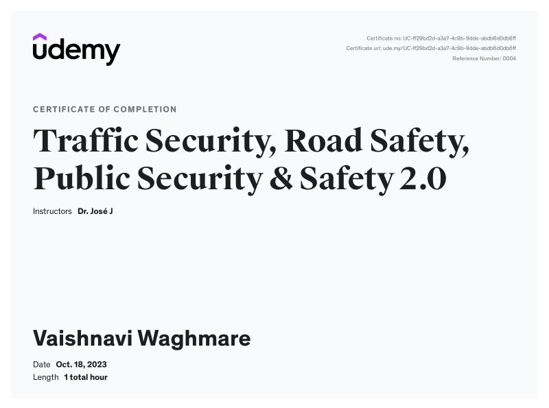 Vaishnavi Waghmare on LinkedIn: I Completed My Udemy Course in Traffic ... Vaishnavi Waghmare on LinkedIn: I Completed My Udemy Course in Traffic ...