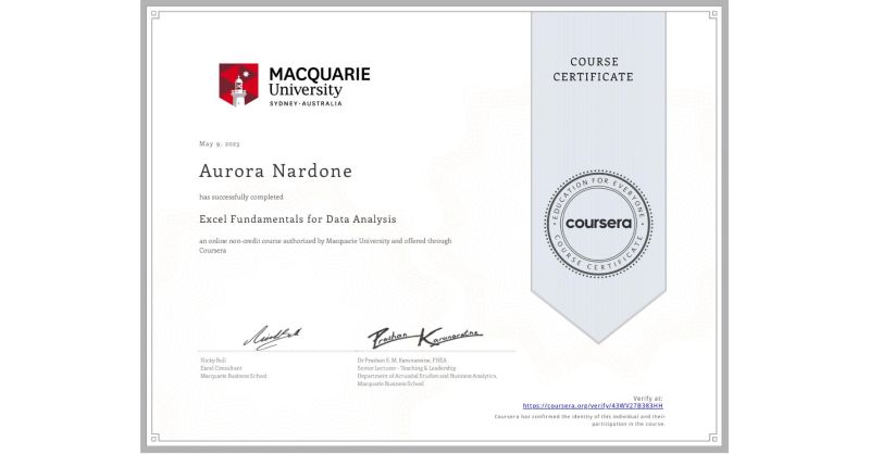 Aurora Nardone on LinkedIn: Excel Fundamentals for Data Analysis ... Aurora Nardone on LinkedIn: Excel Fundamentals for Data Analysis ...