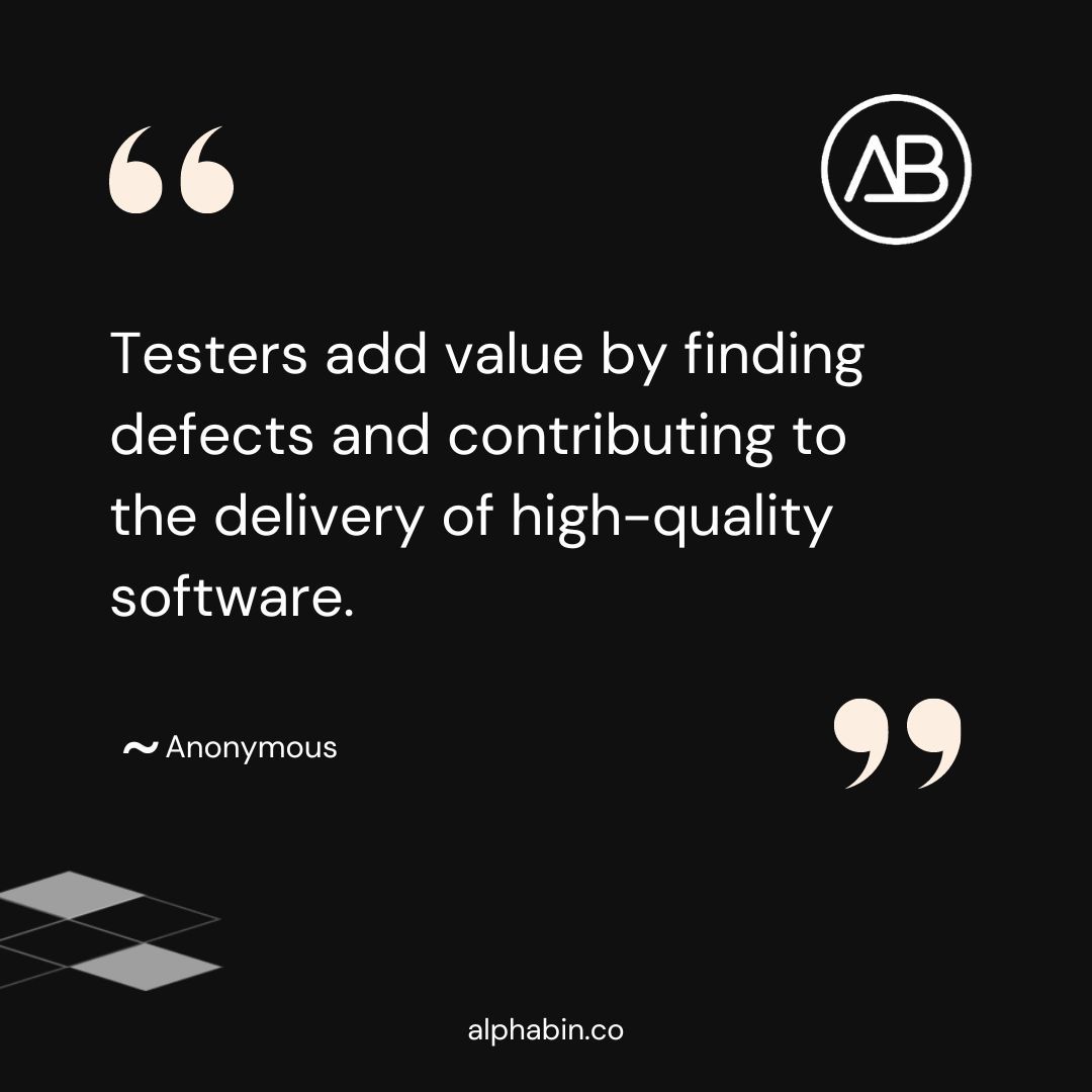 Alphabin Technology Consulting on LinkedIn: #quote #tester # ... Alphabin Technology Consulting on LinkedIn: #quote #tester # ...