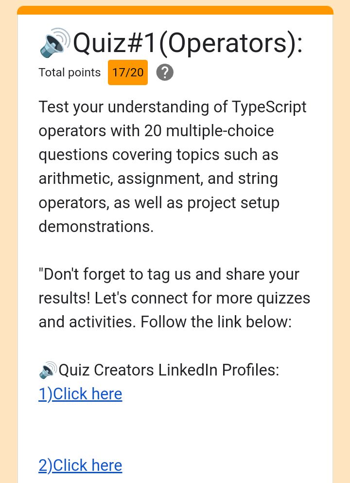 Hamna Shaikh on LinkedIn: #typescript #codingjourney #continuouslearning Hamna Shaikh on LinkedIn: #typescript #codingjourney #continuouslearning