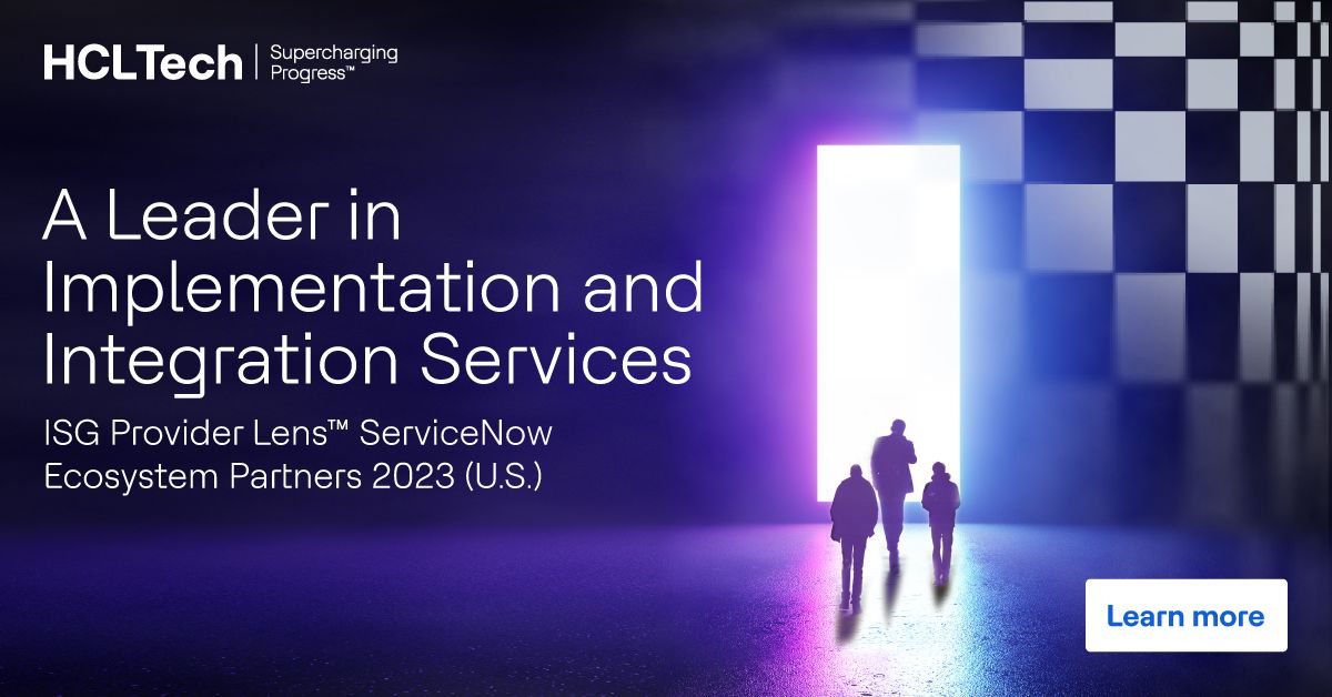 HCLTech on LinkedIn: HCLTech Recognized As Leader in the ISG Provider ... HCLTech on LinkedIn: HCLTech Recognized As Leader in the ISG Provider ...