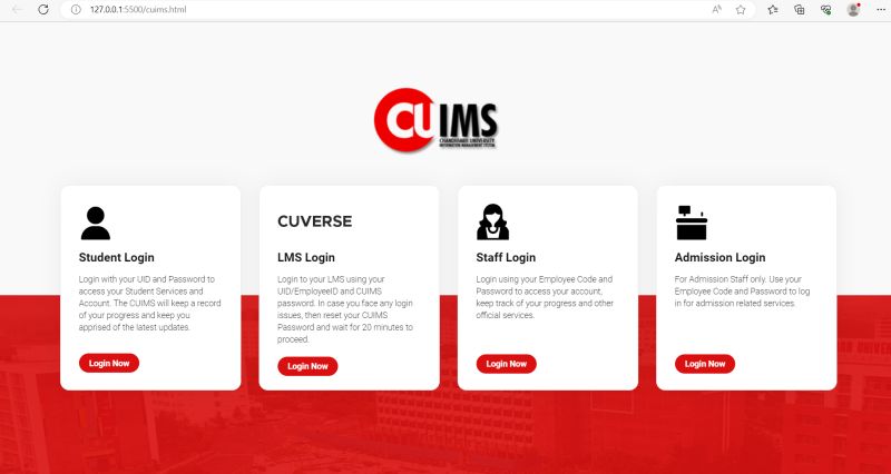 Adarsh Raj on LinkedIn: #webdevelopment #cuimsreplica #htmlcss #html # ... Adarsh Raj on LinkedIn: #webdevelopment #cuimsreplica #htmlcss #html # ...