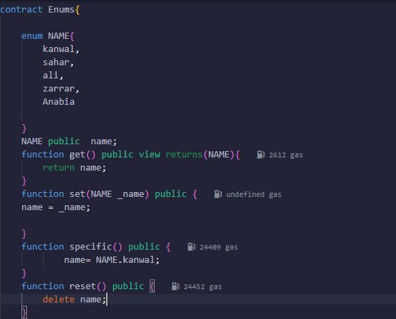 Kanwal Ansar on LinkedIn: ENUM: is a user-defined data type in Solidity ... Kanwal Ansar on LinkedIn: ENUM: is a user-defined data type in Solidity ...