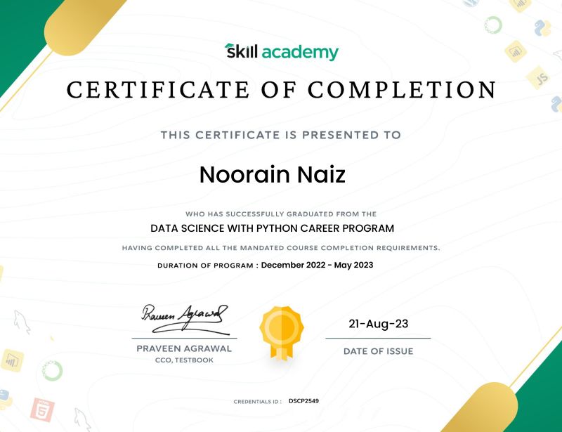Noorain Naiz on LinkedIn: #pythonprogramming #machinelearning Noorain Naiz on LinkedIn: #pythonprogramming #machinelearning