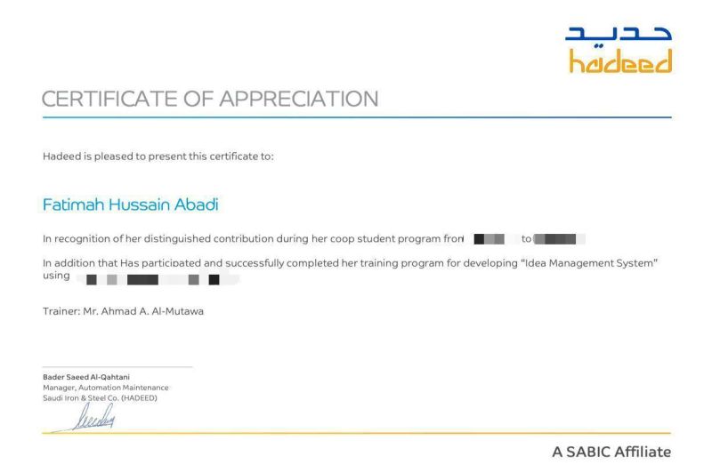 Fatimah Hussain Abadi on LinkedIn: #hadeed #hadeed Fatimah Hussain Abadi on LinkedIn: #hadeed #hadeed