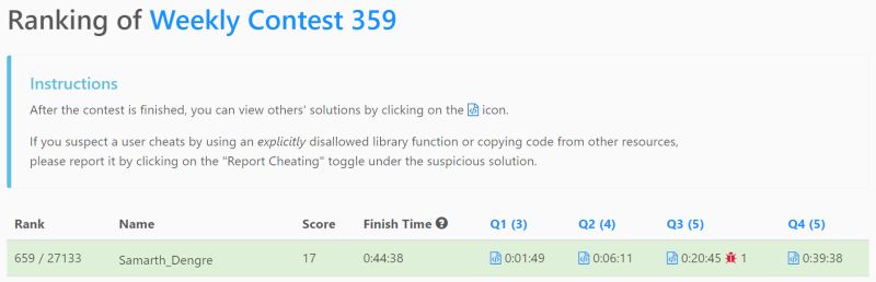 Samarth Dengre on LinkedIn: #leetcode #programming #achievement Samarth Dengre on LinkedIn: #leetcode #programming #achievement