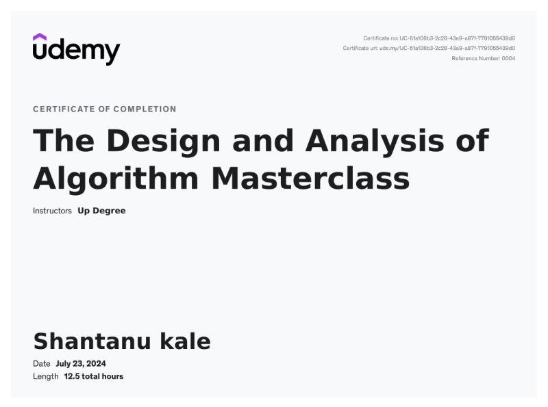 Shantanu kale on LinkedIn: #udemy #algorithmdesign #continuouslearning ... Shantanu kale on LinkedIn: #udemy #algorithmdesign #continuouslearning ...