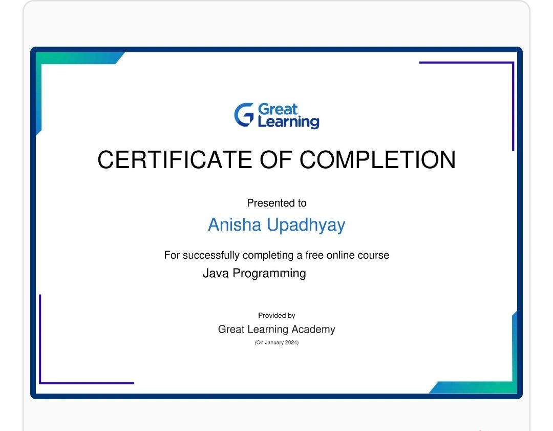 Anisha upadhyay on LinkedIn: #continuouslearning #professionaldevelopment Anisha upadhyay on LinkedIn: #continuouslearning #professionaldevelopment