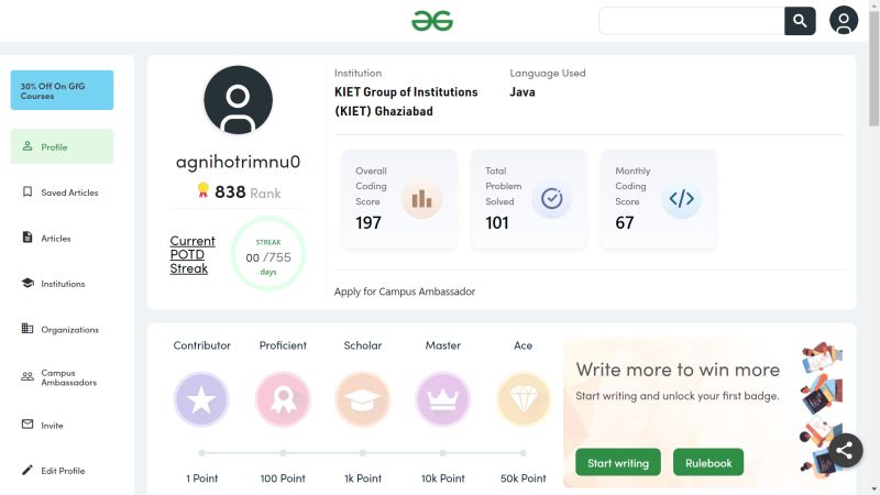 Akshay Agnihotri on LinkedIn: #codingjourney #geeksforgeeks # ... Akshay Agnihotri on LinkedIn: #codingjourney #geeksforgeeks # ...